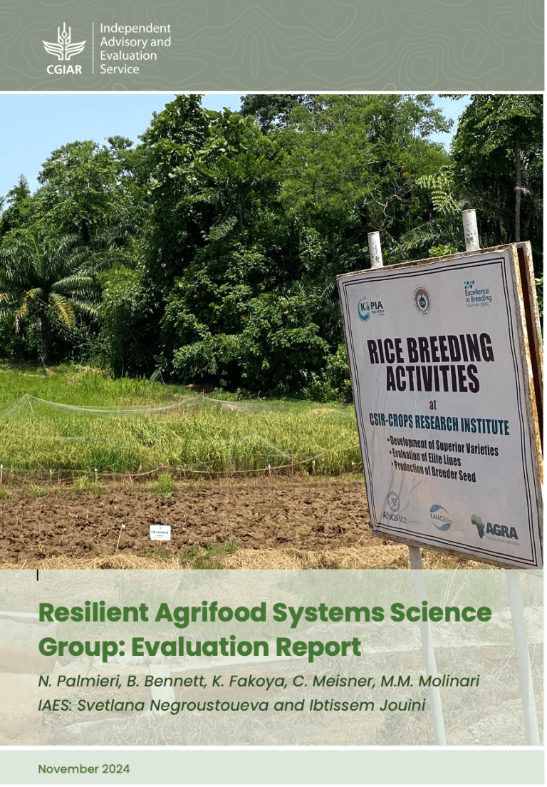 Applying the CGIAR Quality of Research for Development Framework to Process and Performance ...